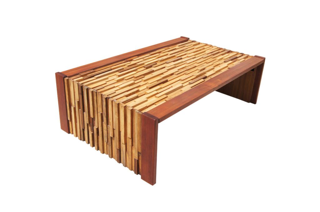 Collapsible Coffee Table in a Mosaic of Exotic Woods - Machine Age ...