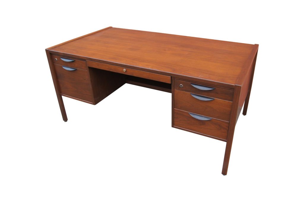 Mid-century Walnut Executive Desk - Machine Age - New England's Largest ...