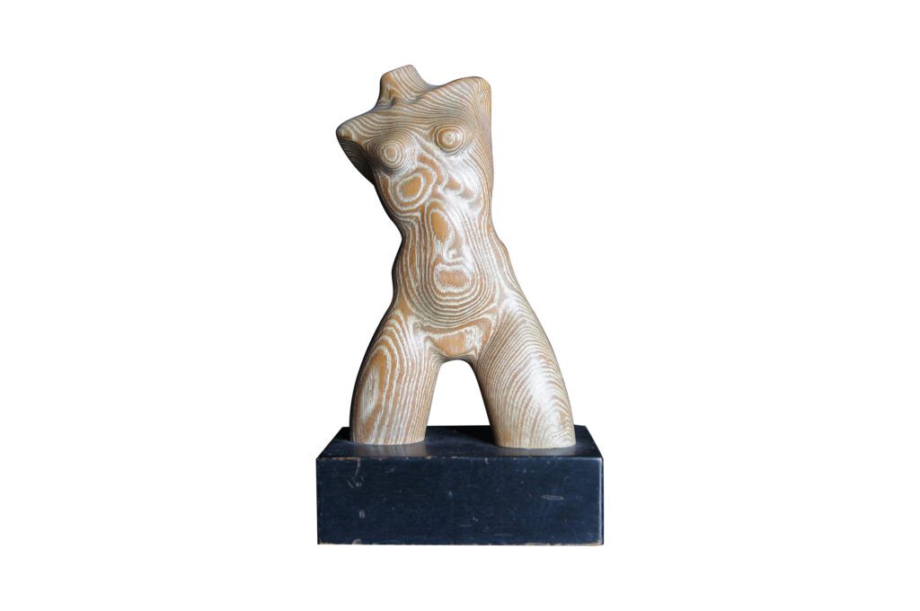 Female Figure Carved in Cerused Oak - Machine Age - New England's ...